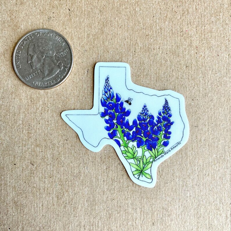 Texas Bluebonnet Die-cut Sticker - Durable Waterproof Decal of the ...