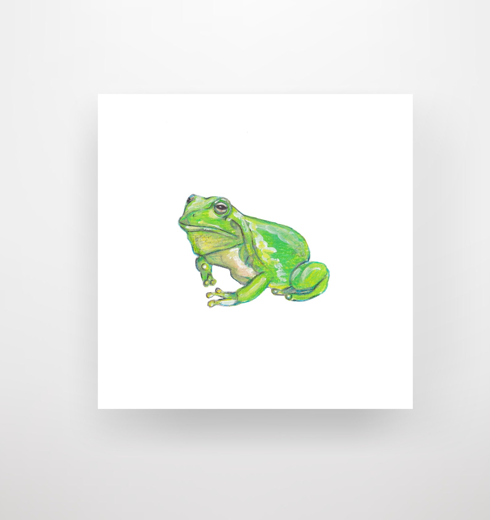 Green Tree Frog Digital Print, Printable Wall Art, Watercolor Art ...