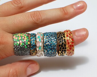 Earth and Moon Ring Set Stacking Rings Solar System Rings - Etsy