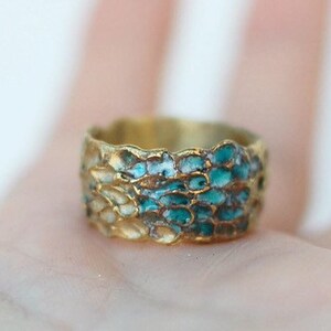 Underwater Ring, Wide Band, Texturized, One of a Kind, Barnacle, Coral ...
