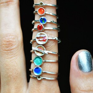 Solar System Ring Set, Cosmos Rings, Planet Rings, Space Jewelry - Etsy