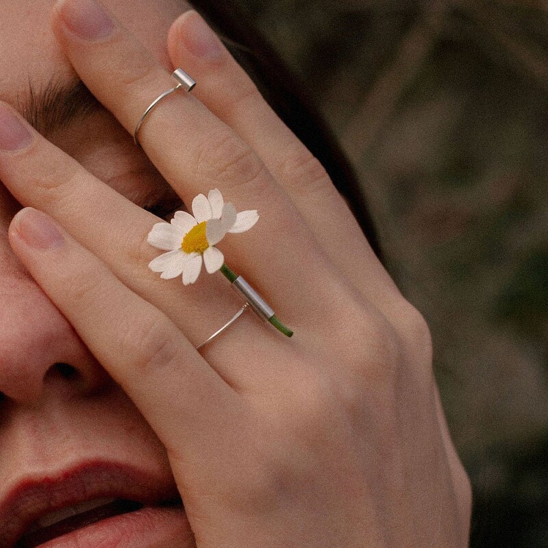 Simple Flower Ring - Etsy