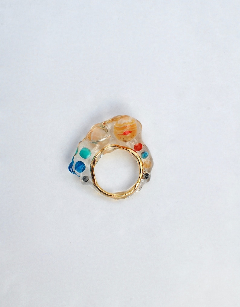 Transparent Solar System Ring, Statement Ring - Etsy