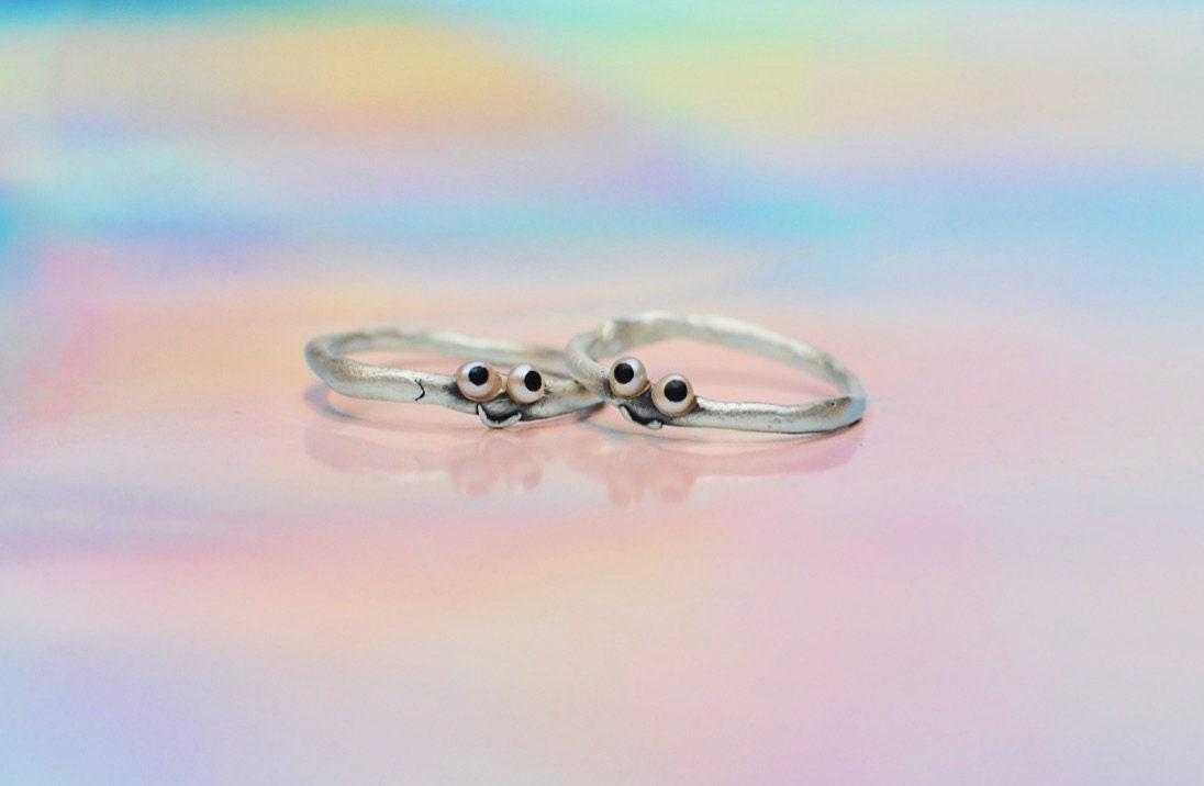 Smiley Ring Goggle Eyes Ring Cute Ring Fun Jewelry - Etsy