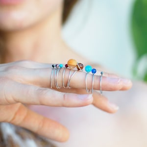 Solar System Ring Set, Planets, Stacking Rings, - Etsy