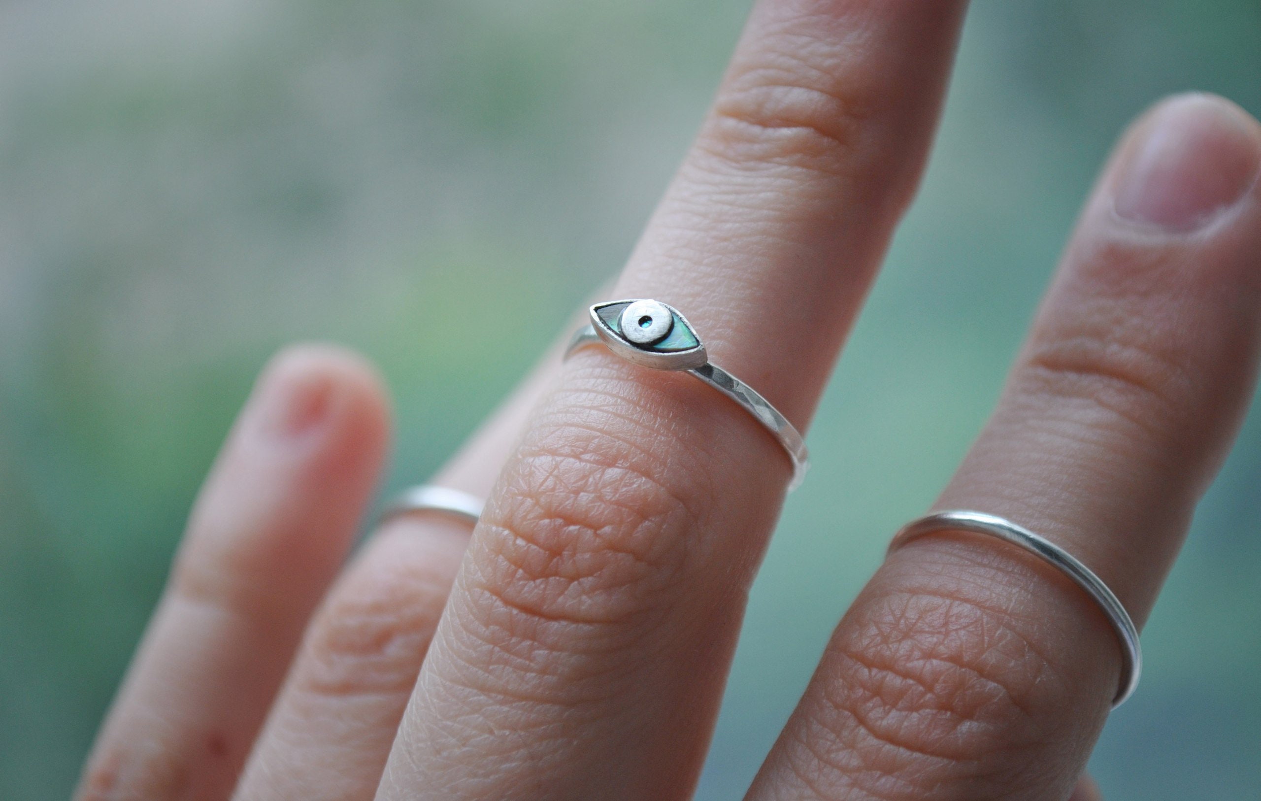 Eye Ring Stacking Ring Minimalist Ring | Etsy