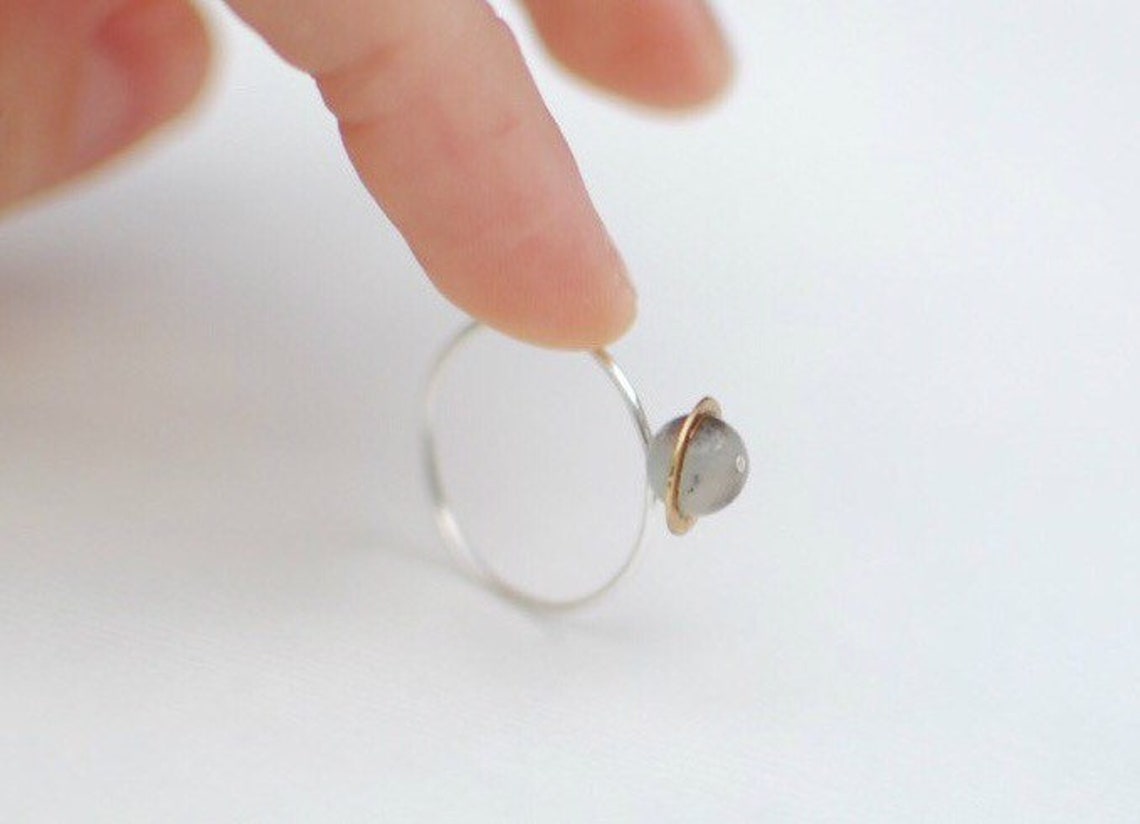 Saturn ring planet ring solar system cosmos space jewelry | Etsy