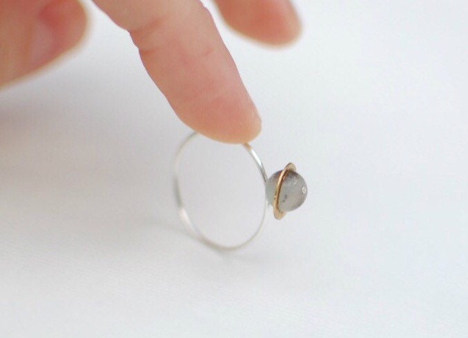 Saturn ring planet ring solar system cosmos space jewelry | Etsy