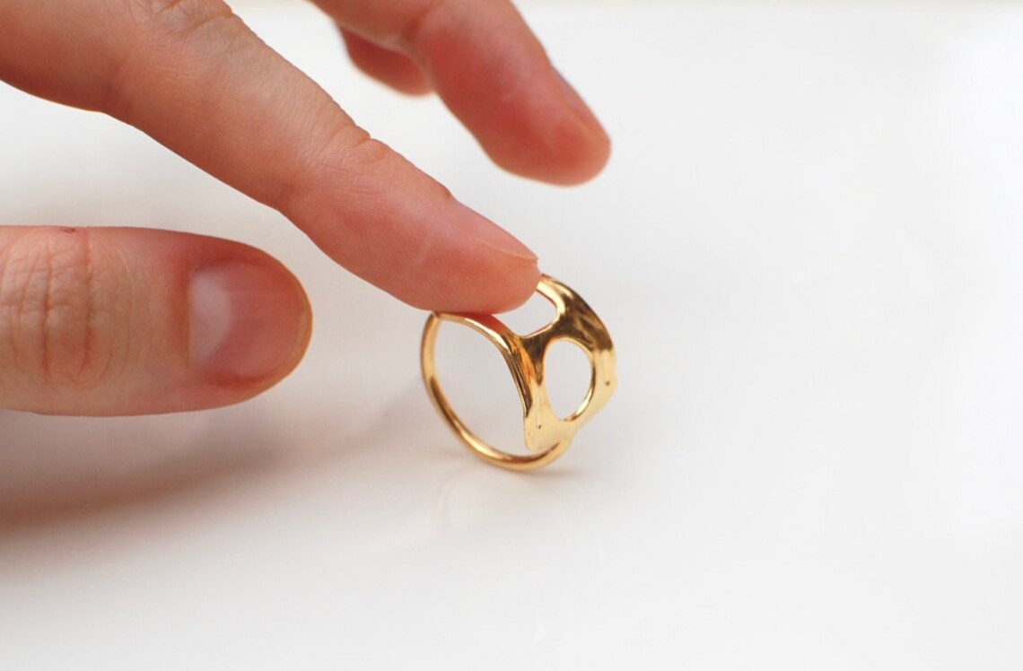 Soda Ring in gold Pull Tab Ring Dosenöffner Pop Art Ring - Etsy.de