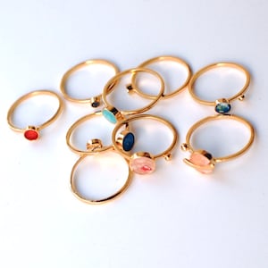 Solar System Ring Set in Gold, Planet Rings, Space Jewelry, Stackable ...