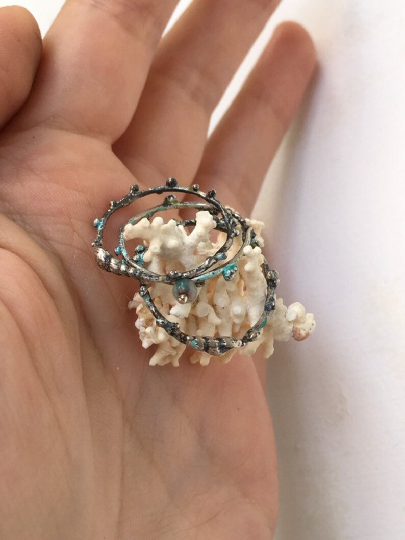Seashell Ring Underwater Ring Coral Barnacle Stackable | Etsy