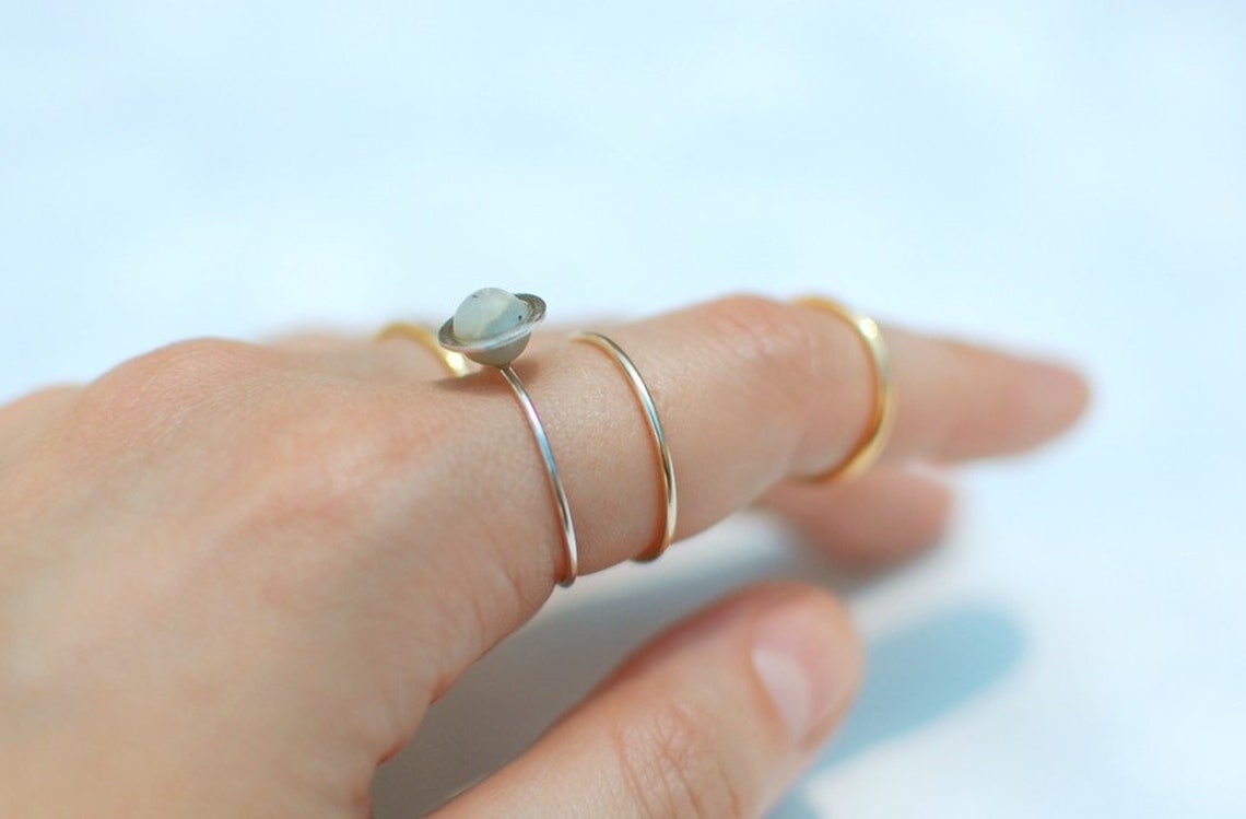 Saturn ring planet ring solar system cosmos space jewelry | Etsy