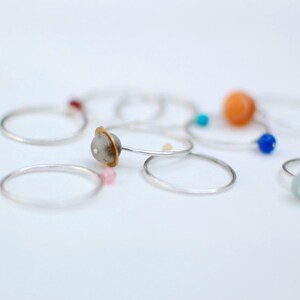 Solar System Ring Set, Planets, Stacking Rings, - Etsy