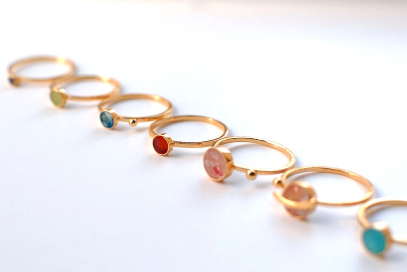 Solar System Ring Set in Gold Planet Rings Space Jewelry - Etsy