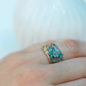 Underwater Ring, Wide Band, Texturized, One of a Kind, Barnacle, Coral ...