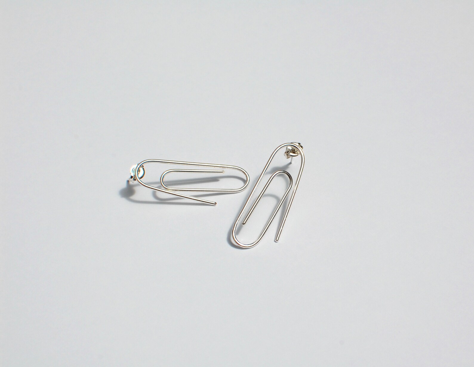 Paper Clip Earrings Fun Jewelry Minimalist Geometric - Etsy