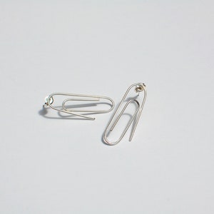 Paper Clip Earrings, Fun Jewelry, Minimalist, Geometric Jewelry - Etsy