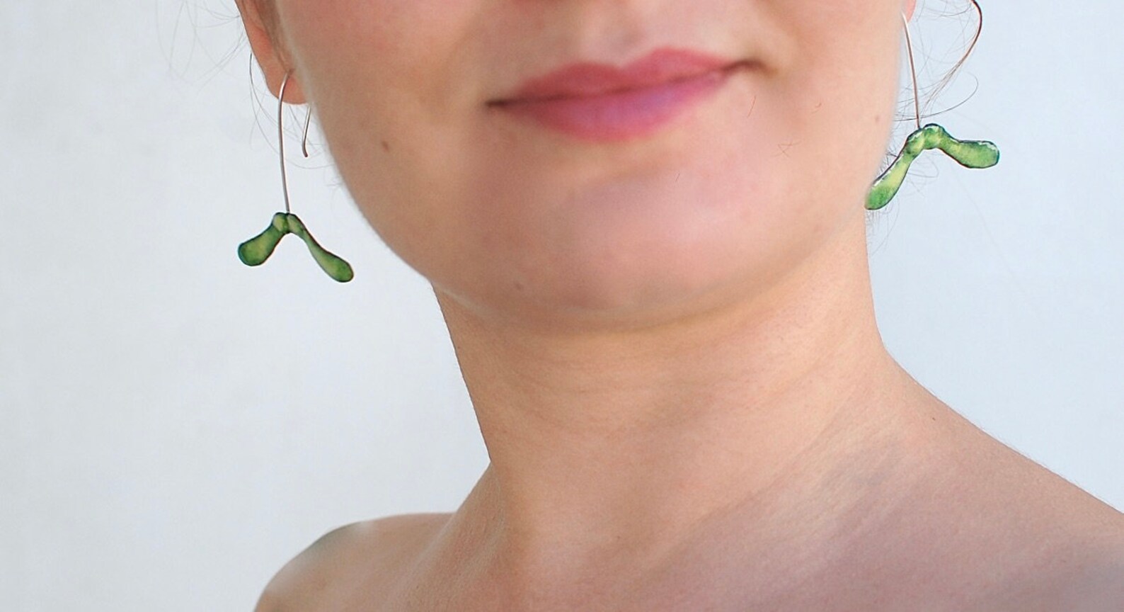 Propeller Seed Earrings, Maple Seed, Enamel and Silver, Nature Inspired ...
