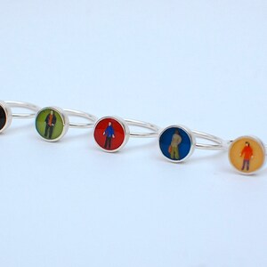 Isolation Ring, Silver Ring, Fun Ring, Miniature People - Etsy