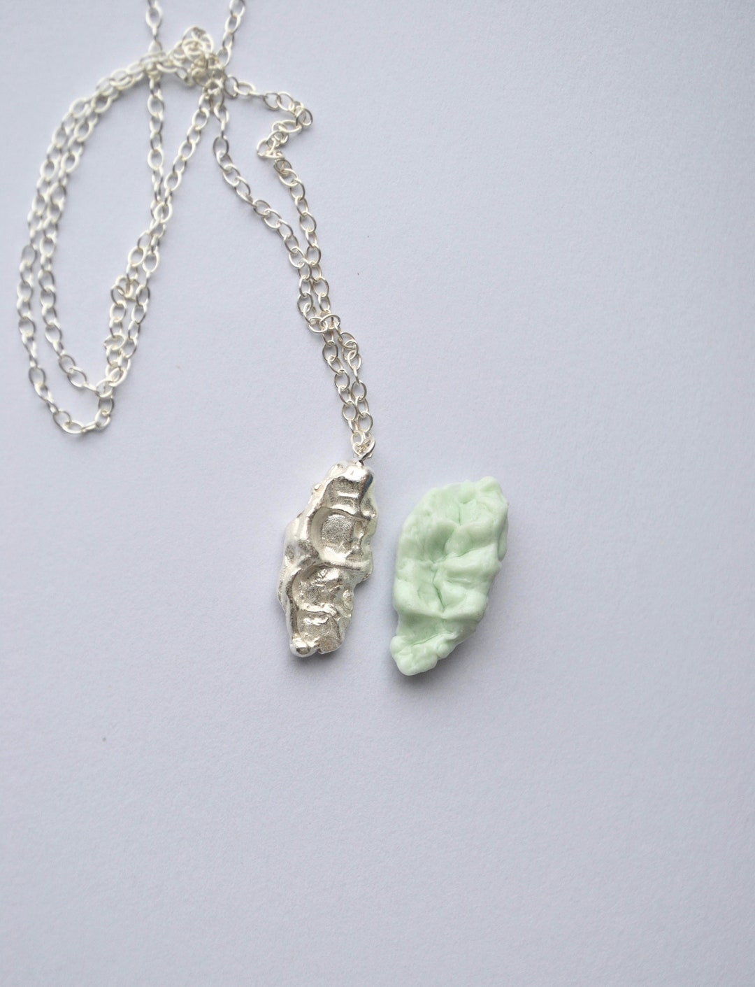 Chewed Gum Necklace, Silver Pendant With a Chain - Etsy