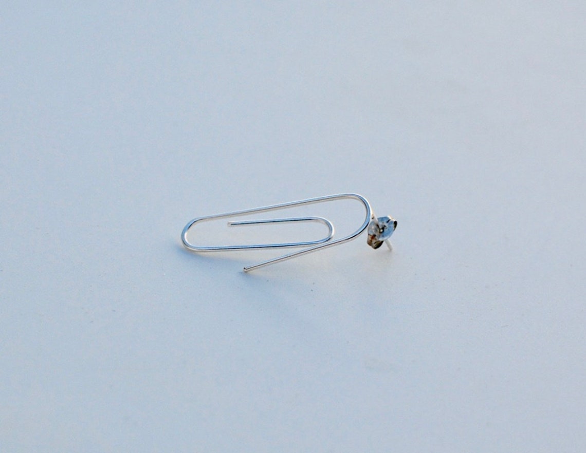 Paper Clip Earrings Fun Jewelry Minimalist Geometric | Etsy