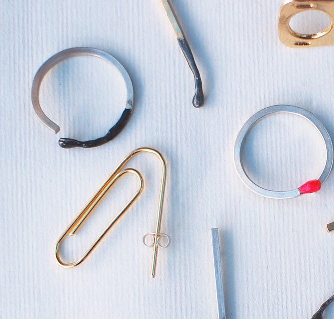 Paper Clip Earrings, Silver or Gold Plated, Minimalist Geometric Design ...