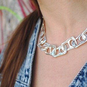 Soda Can Tab Choker, Necklace, Pull Tab Ring, Sterling Silver Chain ...