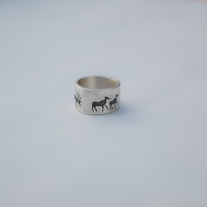 Silver Deer Ring, Reindeer, Nature Ring, Unisex Ring, Mens Wedding Band ...