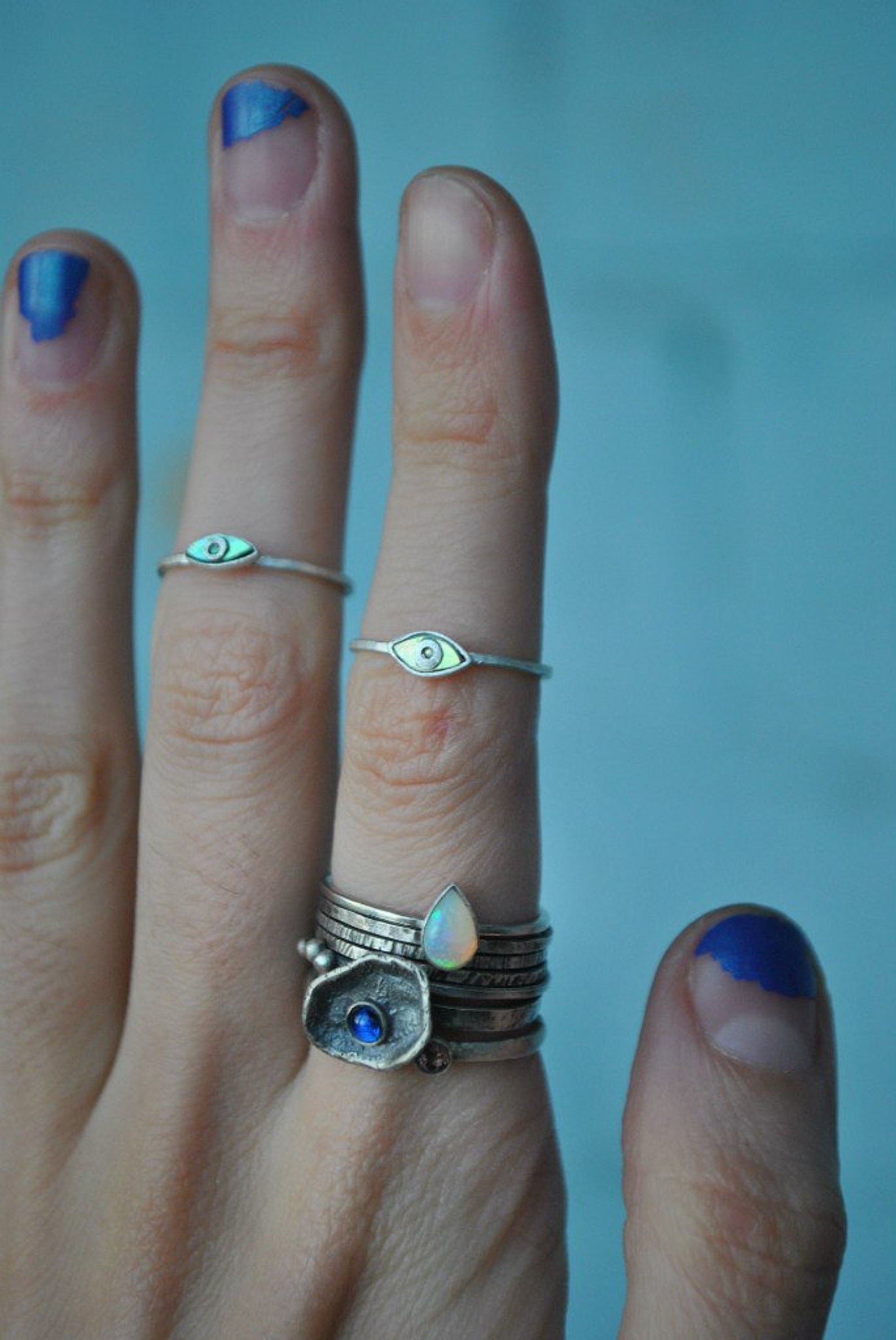 Eye Ring Stacking Ring Minimalist Ring | Etsy