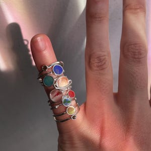 Solar System Ring Set, Cosmos Rings, Planet Rings, Space Jewelry - Etsy