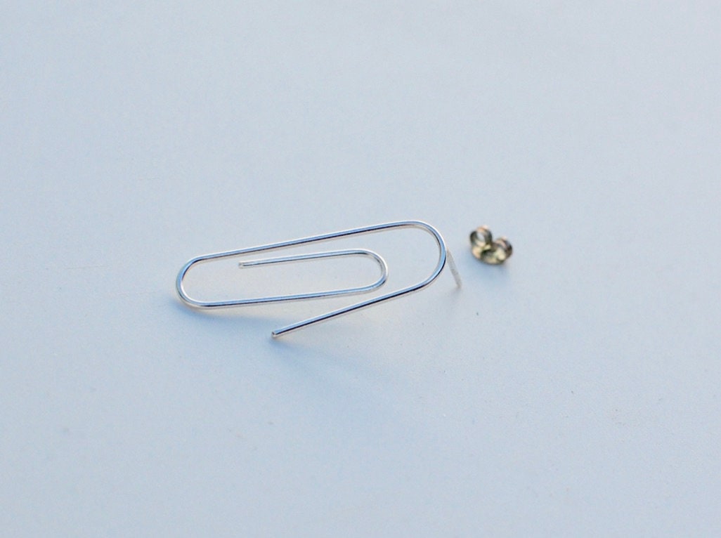 Paper Clip Earrings Fun Jewelry Minimalist Geometric | Etsy