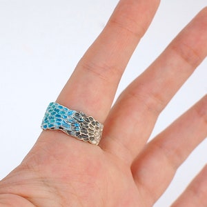 Underwater Ring, Wide Band, Texturized, One of a Kind, Barnacle, Coral ...