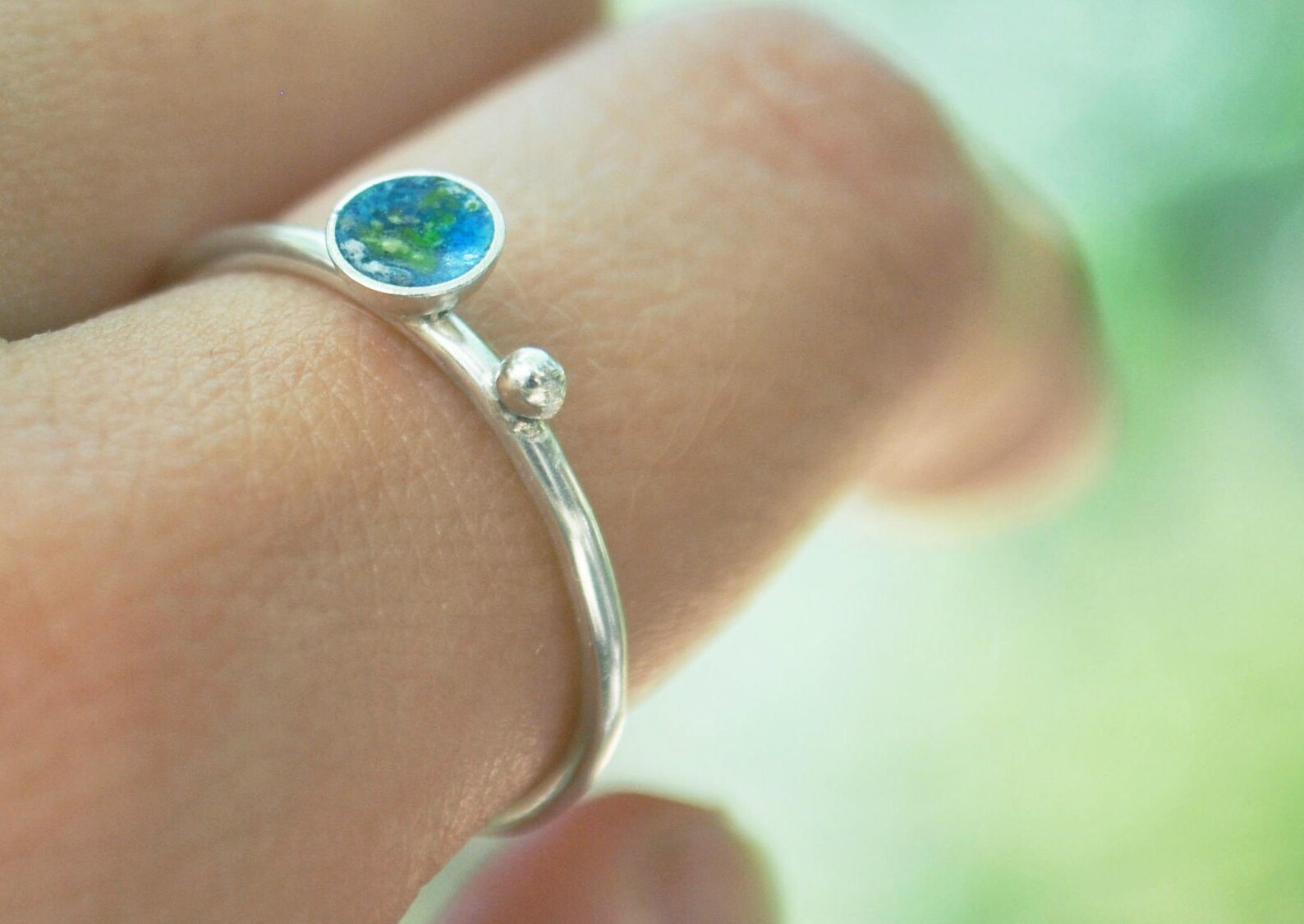 Earth and Moon Ring Space Ring Planet Ring Minimalist Ring | Etsy