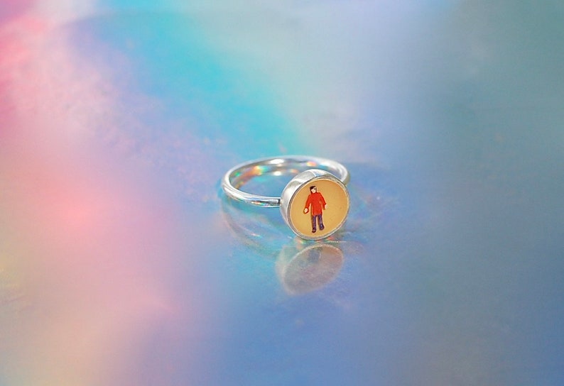 Isolation Ring Silver Ring Fun Ring Miniature People - Etsy