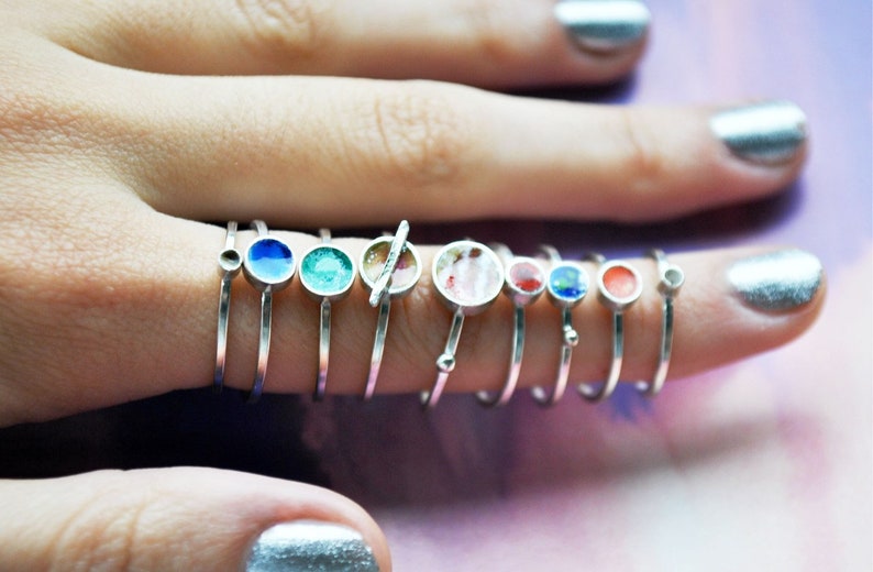 Solar System Ring Set Cosmos Rings Planet Rings Space - Etsy