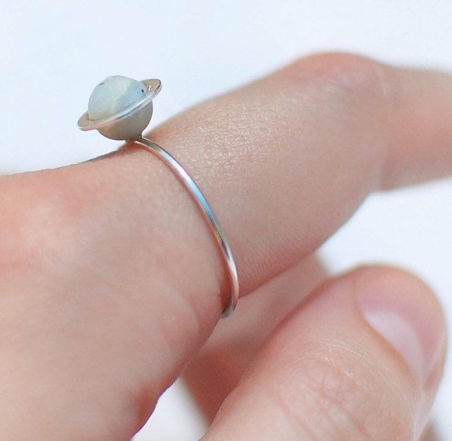 Saturn ring planet ring solar system cosmos space jewelry | Etsy