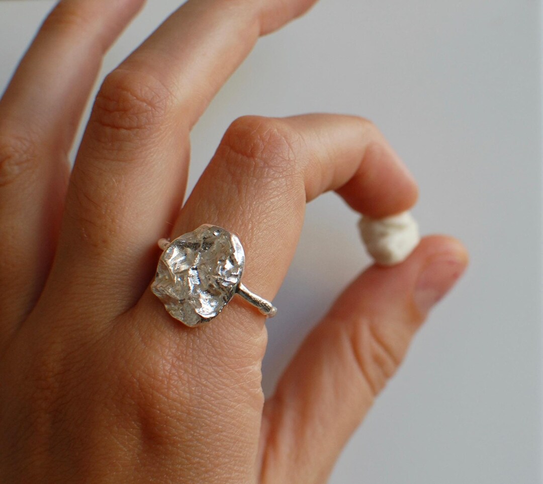 Chewed Gum Sterling Silver Ring - Etsy