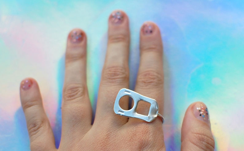 Soda Ring Pull Tab Ring Can Opener Pop Art Ring Statement | Etsy