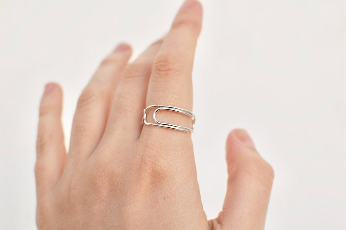 Paper Clip Ring Fun Ring Art Jewelry Statement Ring - Etsy