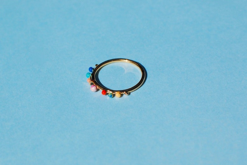 Mini Solar System Ring in Gold Color Gold Plated Planets | Etsy