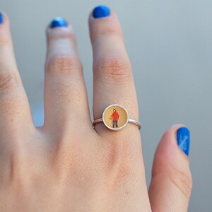 Isolation Ring, Silver Ring, Fun Ring, Miniature People - Etsy