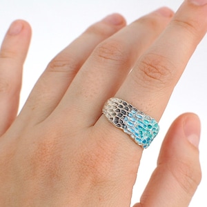 Underwater Ring, Wide Band, Texturized, One of a Kind, Barnacle, Coral ...