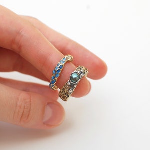 Underwater Ring, Coral Texture Ring, Pearl Ring - Etsy