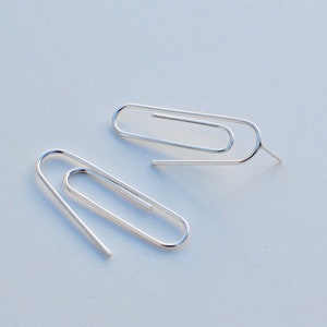Paper Clip Earrings, Fun Jewelry, Minimalist, Geometric Jewelry - Etsy