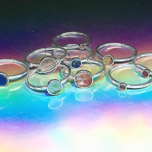 Solar System Ring Set, Cosmos Rings, Planet Rings, Space Jewelry - Etsy