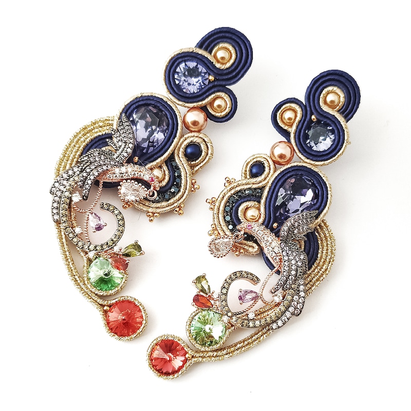 Soutache Earrings - Etsy