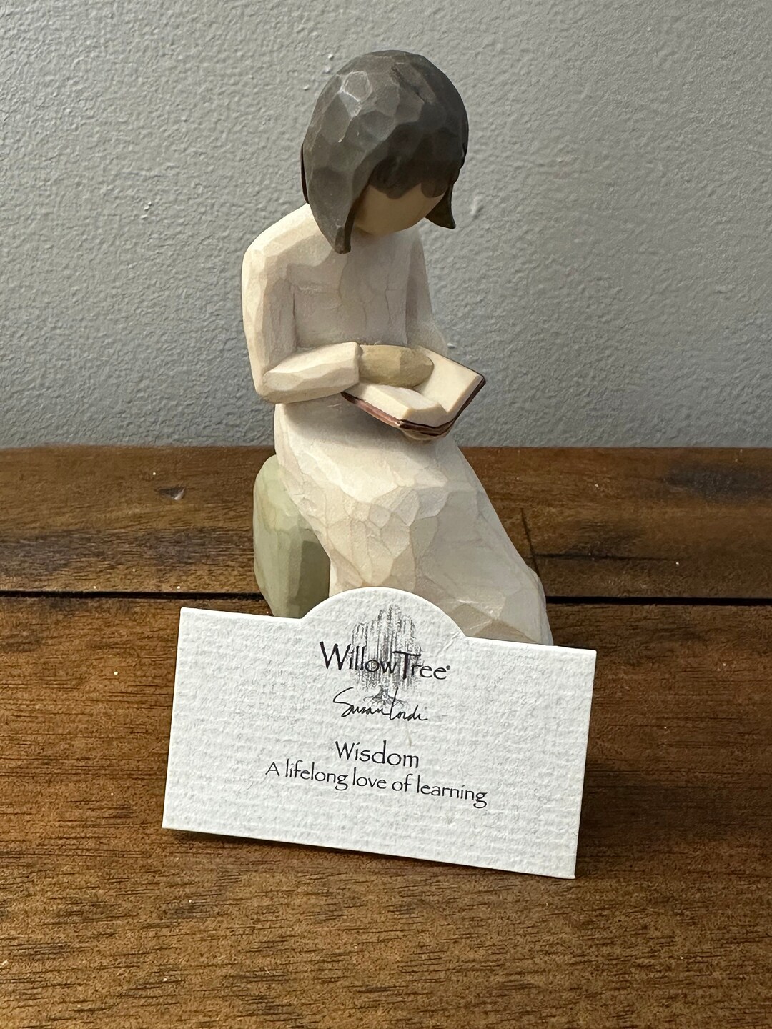 Willow Tree Figurine - 2003 Wisdom Girl With Book by Susan Lordi - Etsy