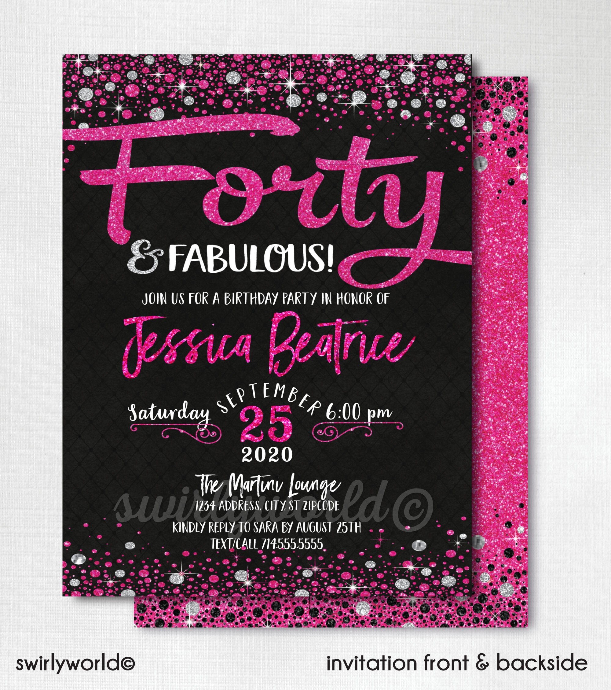 Invitations Invitations & Announcements 40th Birthday Party Invite 40 ...
