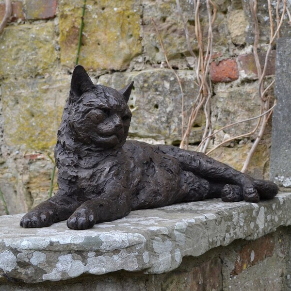 Outdoor Large Cat Statue - Etsy