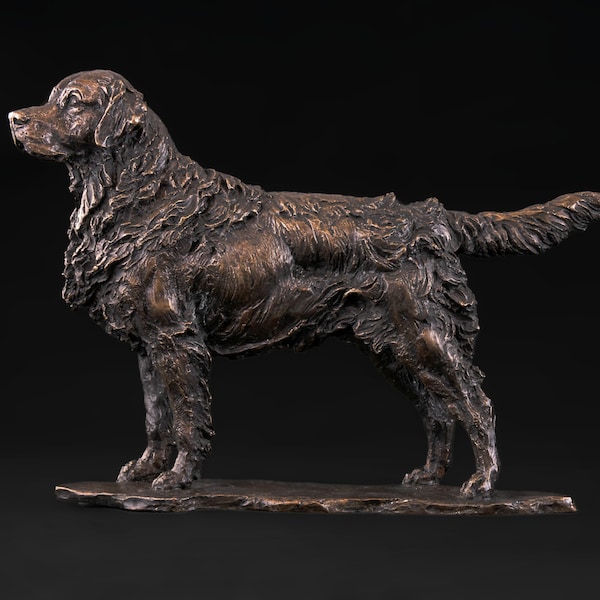 Bronze Golden Retriever Statue - Etsy